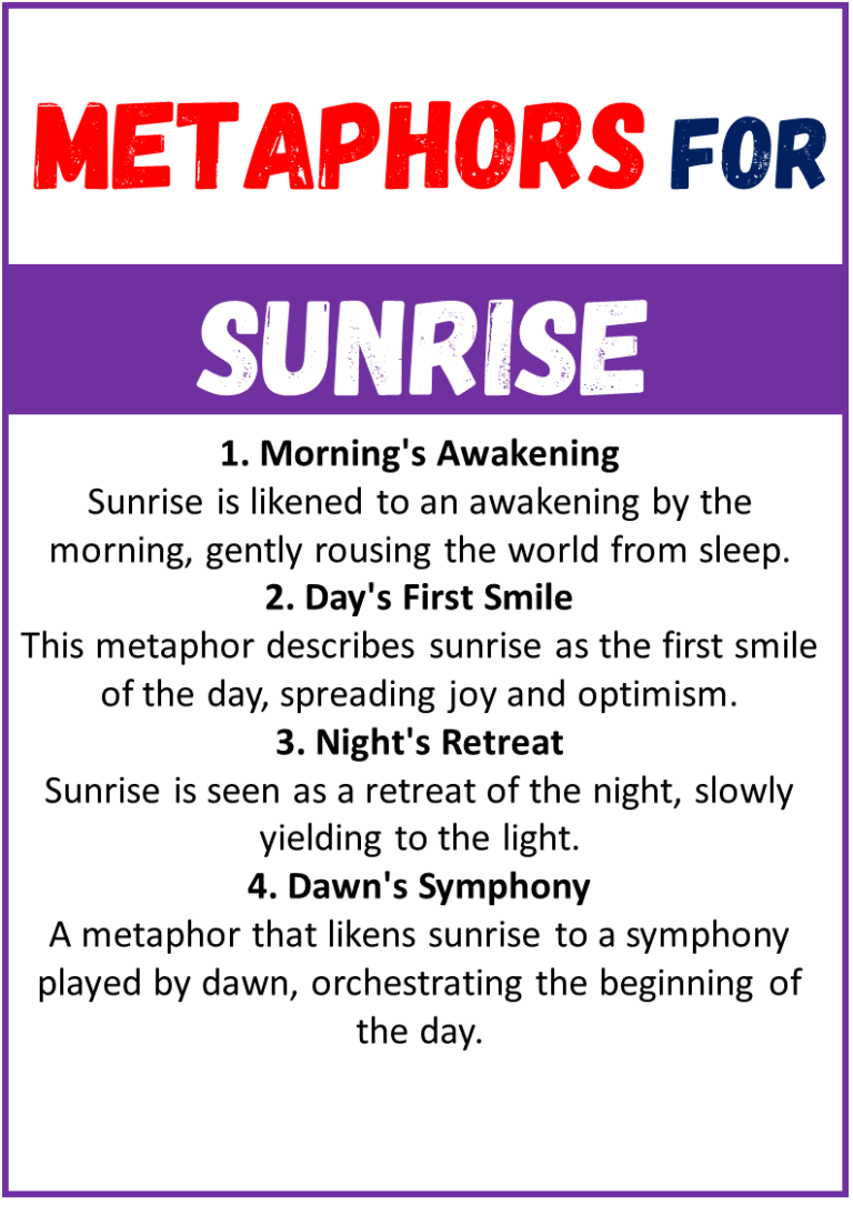 50 Metaphors For Sunrise with Meaning - EngDic