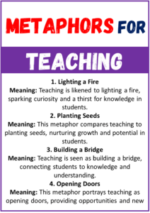 50 Metaphors for Teaching With Meaning - EngDic