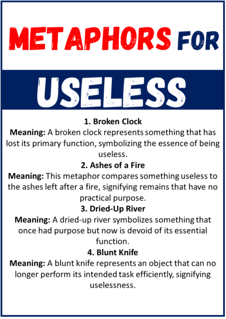 Top Metaphors for Useless with Meaning - EngDic