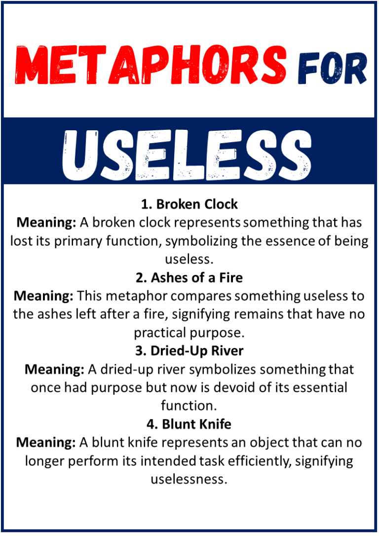 Top Metaphors for Useless with Meaning - EngDic