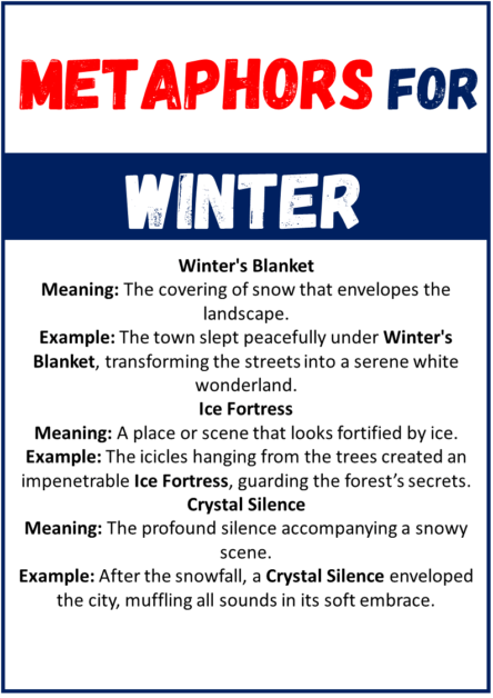 Metaphors for Winter (With Meanings & Examples) - EngDic
