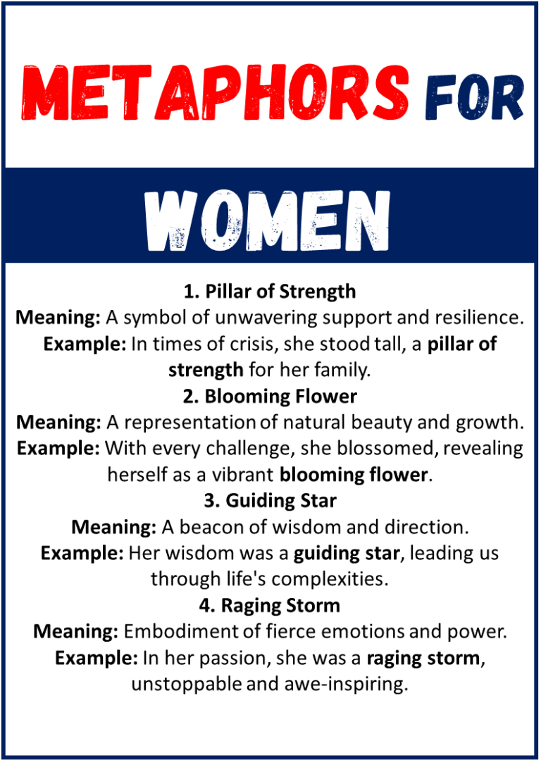 Metaphors for Women (With Meanings & Examples) - EngDic