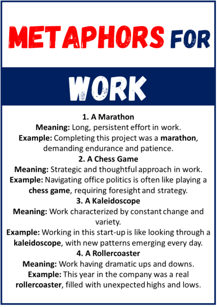 15 Best Metaphors for Work (With Meanings & Examples) - EngDic
