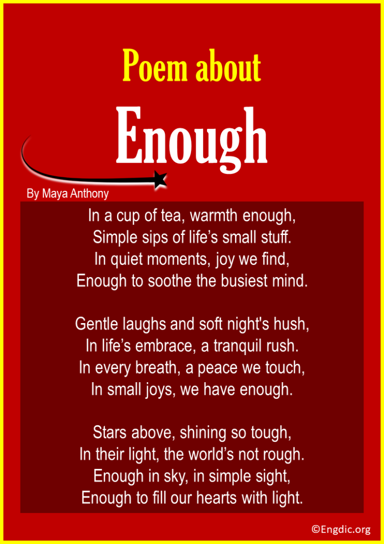 10 Best Short Poems About Enough - EngDic
