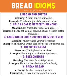 Idioms about Bread (With Meaning and Examples) - EngDic