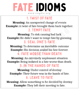 Fate Idioms (With Meaning and Examples) - EngDic