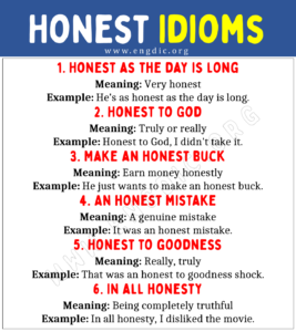 Honest Idioms (With Meaning and Examples) - EngDic