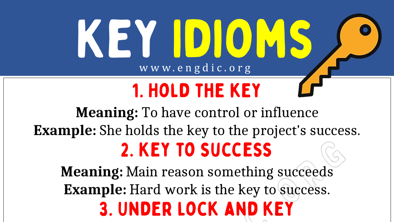 Key Idioms (With Meaning and Examples) - EngDic