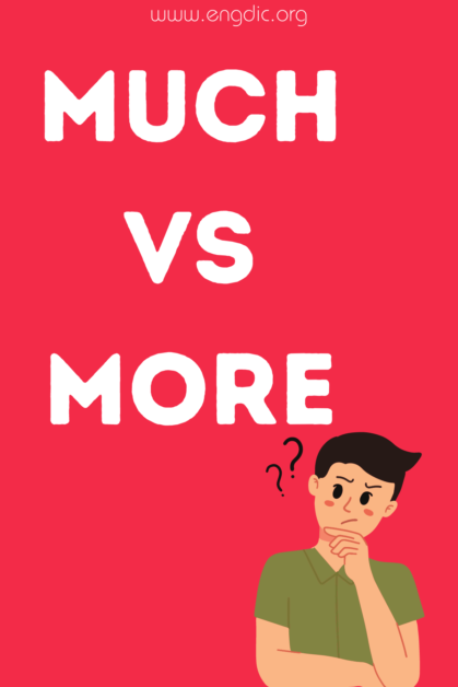 Much vs More (What's the Difference?) - EngDic