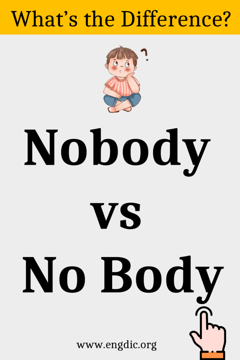 Nobody vs No Body! What's the Difference? - EngDic