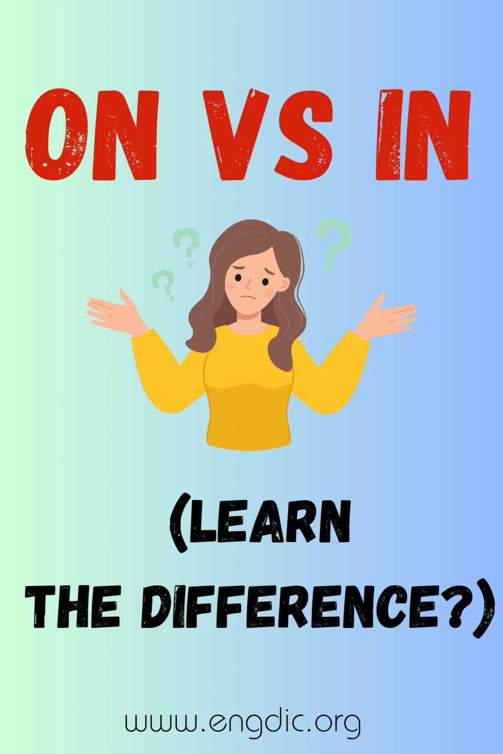 On vs In (What's the Difference?) - EngDic
