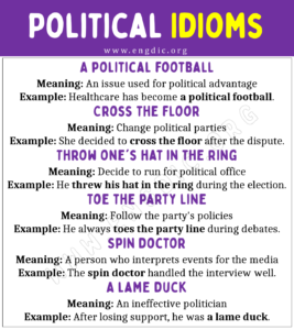 Political Idioms (With Meaning and Examples) - EngDic