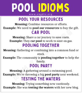 Pool Idioms (With Meaning and Examples) - EngDic