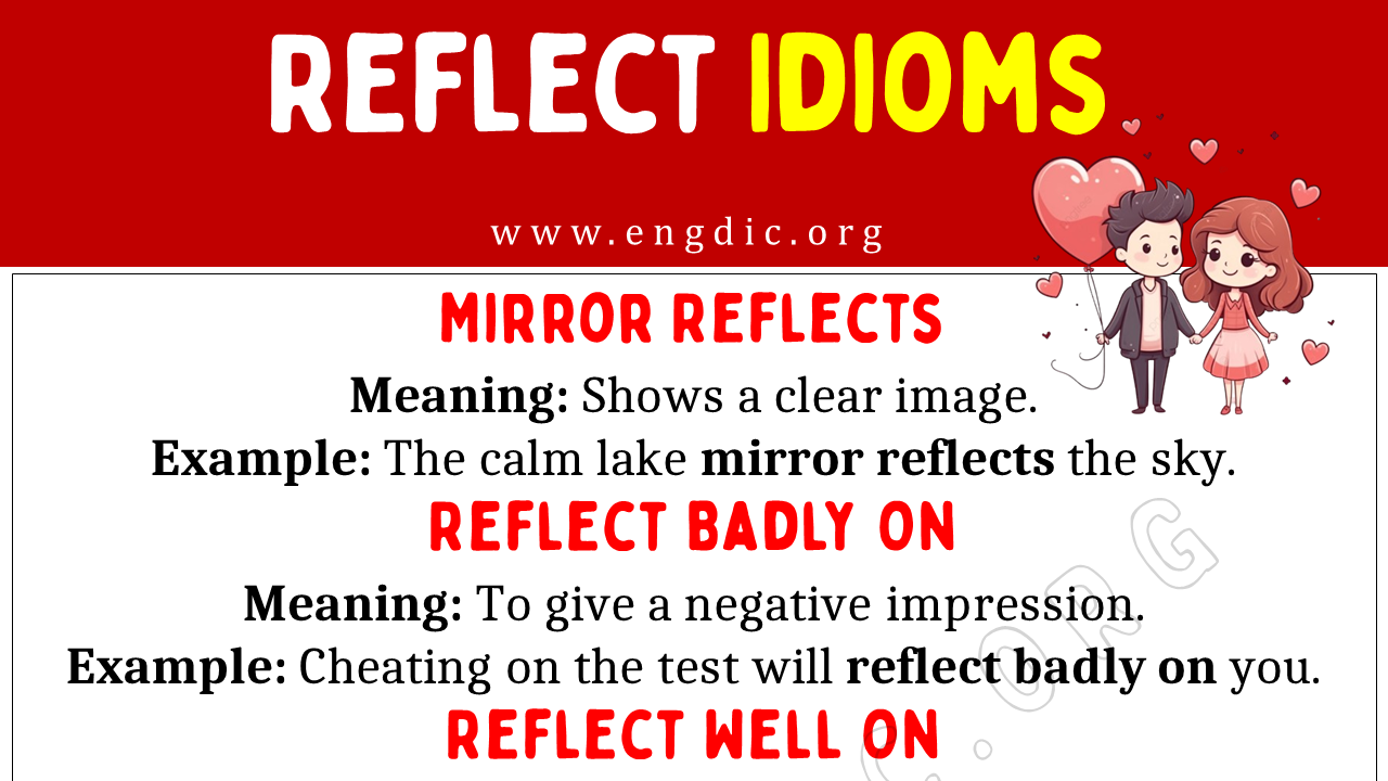 Reflect Idioms (With Meaning and Examples) - EngDic