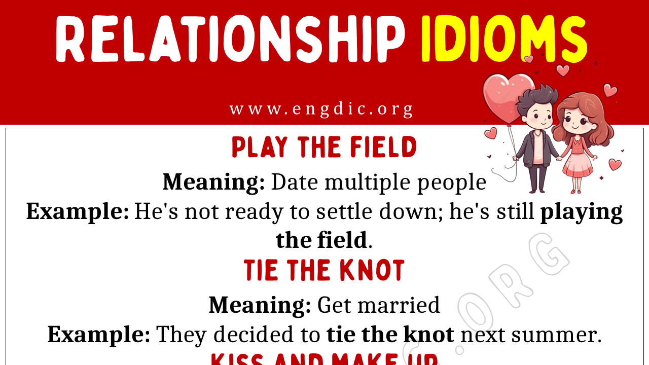 Relationship Idioms (With Meaning and Examples) - EngDic