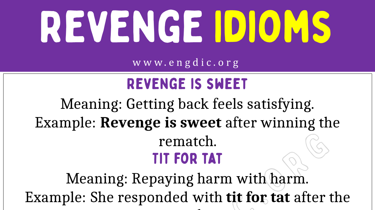 Revenge Idiom With Meaning And Examples EngDic