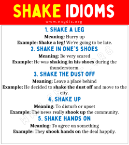 Shake Idioms (With Meaning and Examples) - EngDic