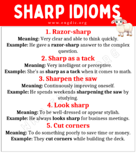Sharp Idioms (With Meaning and Examples) - EngDic
