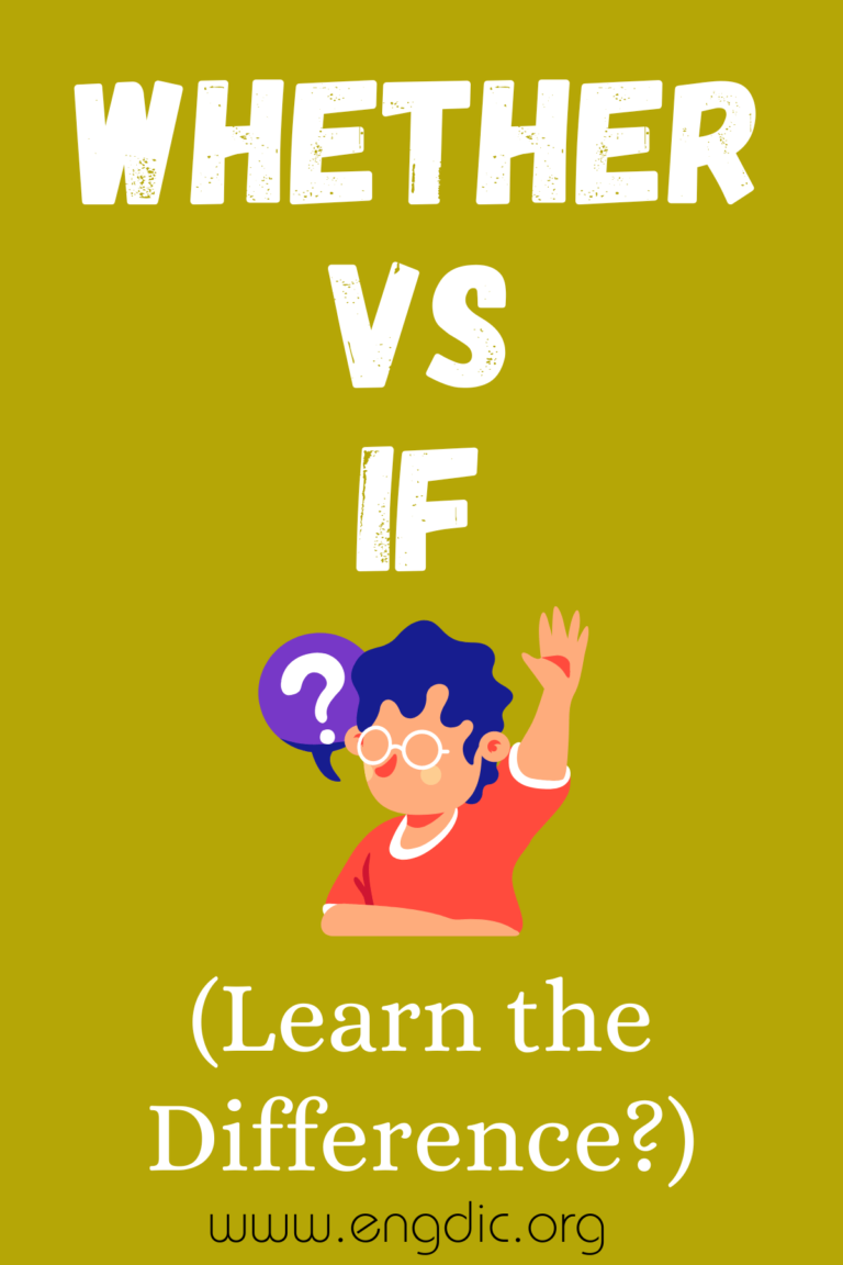 Whether vs If (What's the Difference?) - EngDic