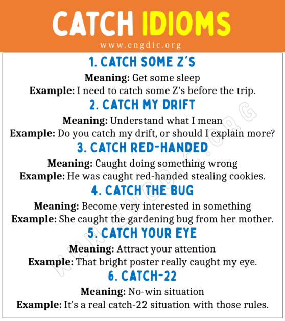 Catch Idioms (With Meaning and Examples) - EngDic