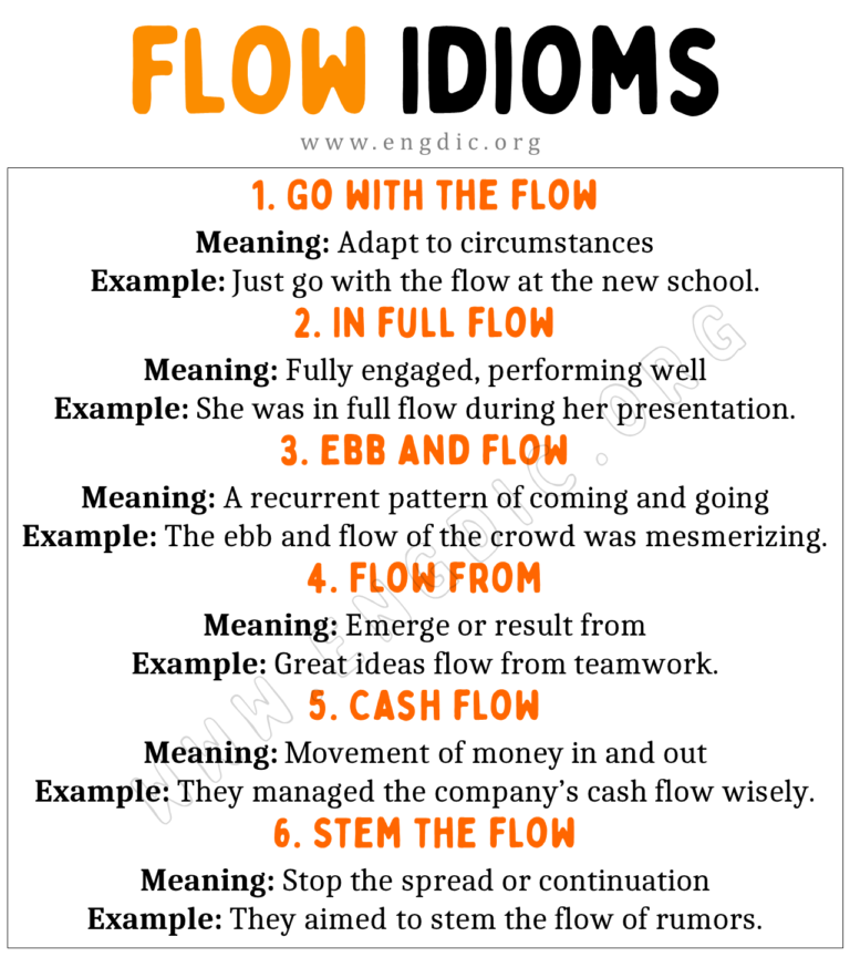 Flow Idioms (With Meaning and Examples) - EngDic