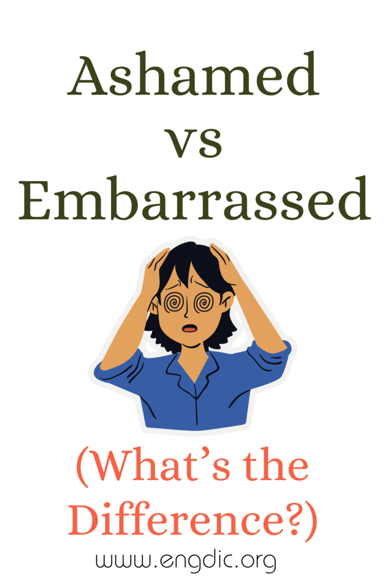 Ashamed vs Embarrassed: Understanding the Difference - EngDic
