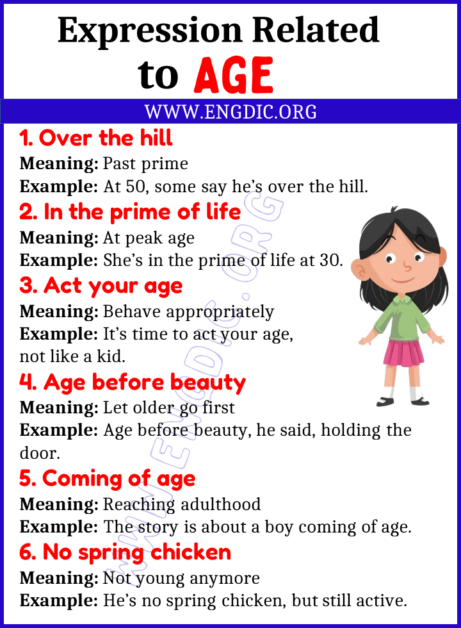 Learn 20 Expressions Related to Age - EngDic