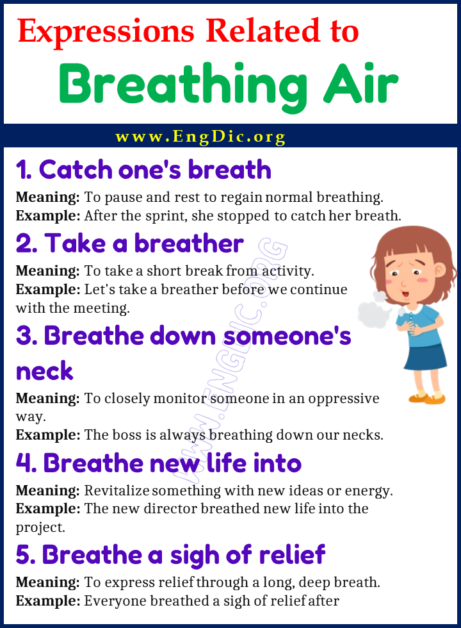 20 Expressions Related to Breathing Air - EngDic