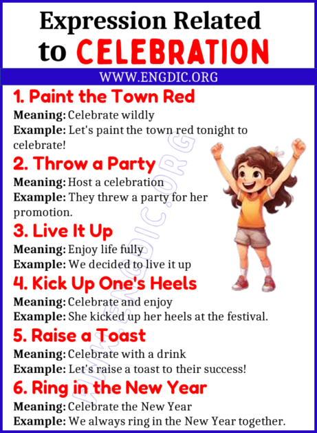Learn 20 Expressions Related to Celebration - EngDic