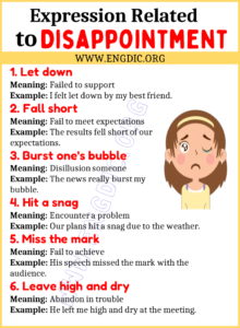 Learn 20 Expressions Related to Disappointment - EngDic