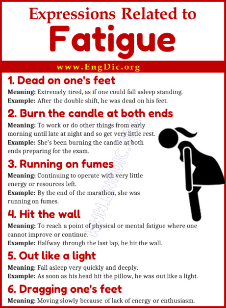 Learn 20 Expressions Related to Fatigue - EngDic