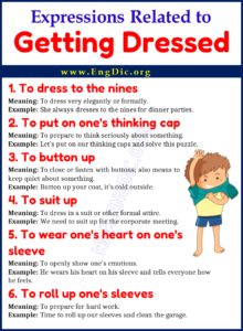 20 Expressions Related to Getting Dressed - EngDic