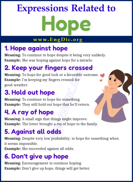 Learn 20 Expressions Related to Hope - EngDic
