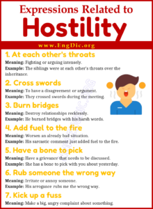 Learn 20 Expressions Related to Hostility - EngDic