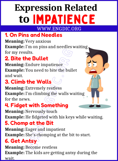 Learn 20 Expressions Related to Impatience - EngDic