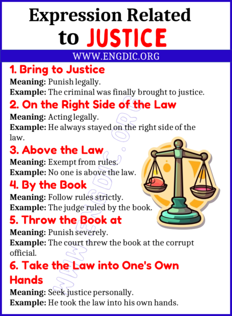 Learn 20 Expressions Related to Justice - EngDic