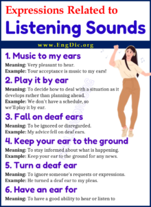 20 Expressions Related to Listening to Sounds - EngDic