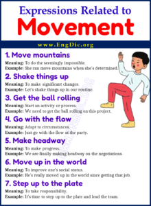 Learn 20 Expressions Related to Movement - EngDic