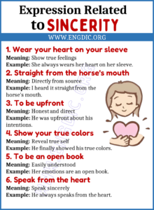 Learn 20 Expressions Related to Sincerity - EngDic