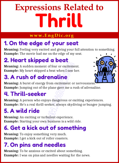 Learn 20 Expressions Related to Thrill - EngDic