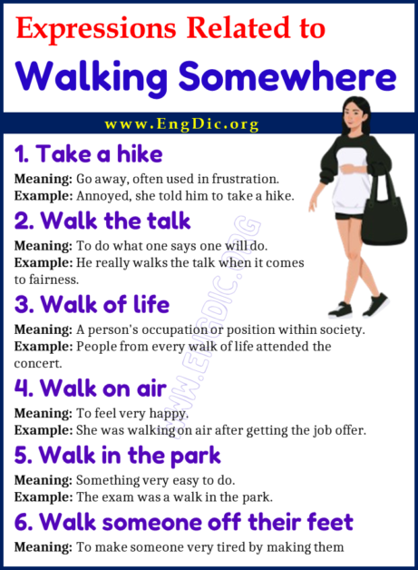 20 Expressions Related to Walking Somewhere - EngDic