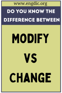 Modify vs Change (What's the Difference?) - EngDic