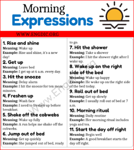 Learn 30 Morning Expressions in English - EngDic