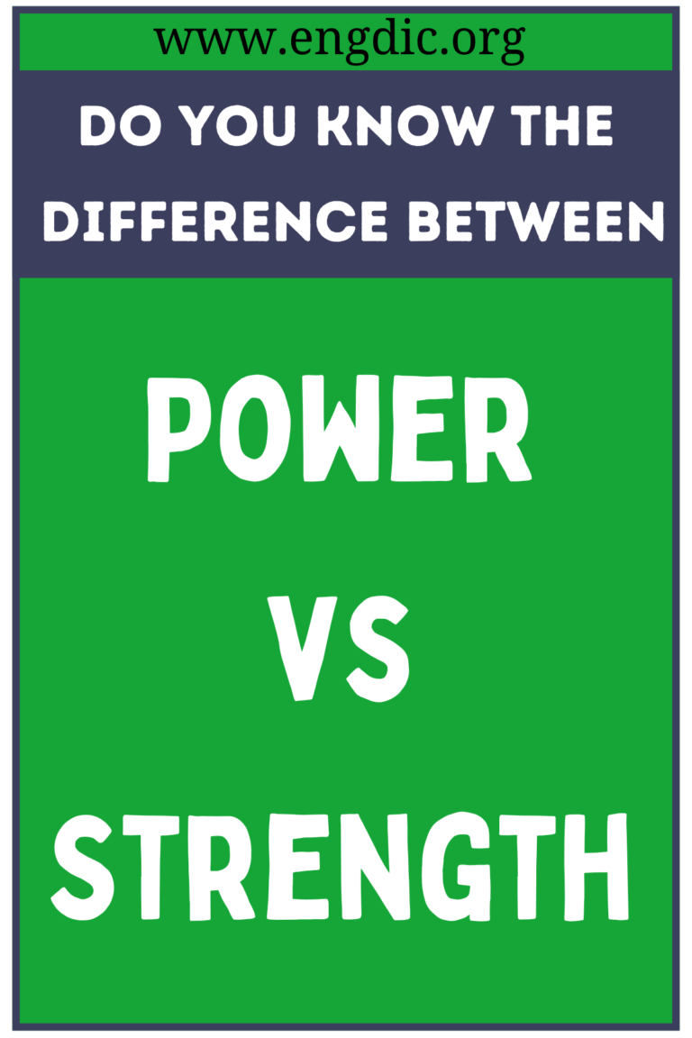 Power vs Strength (What's the Difference?) - EngDic