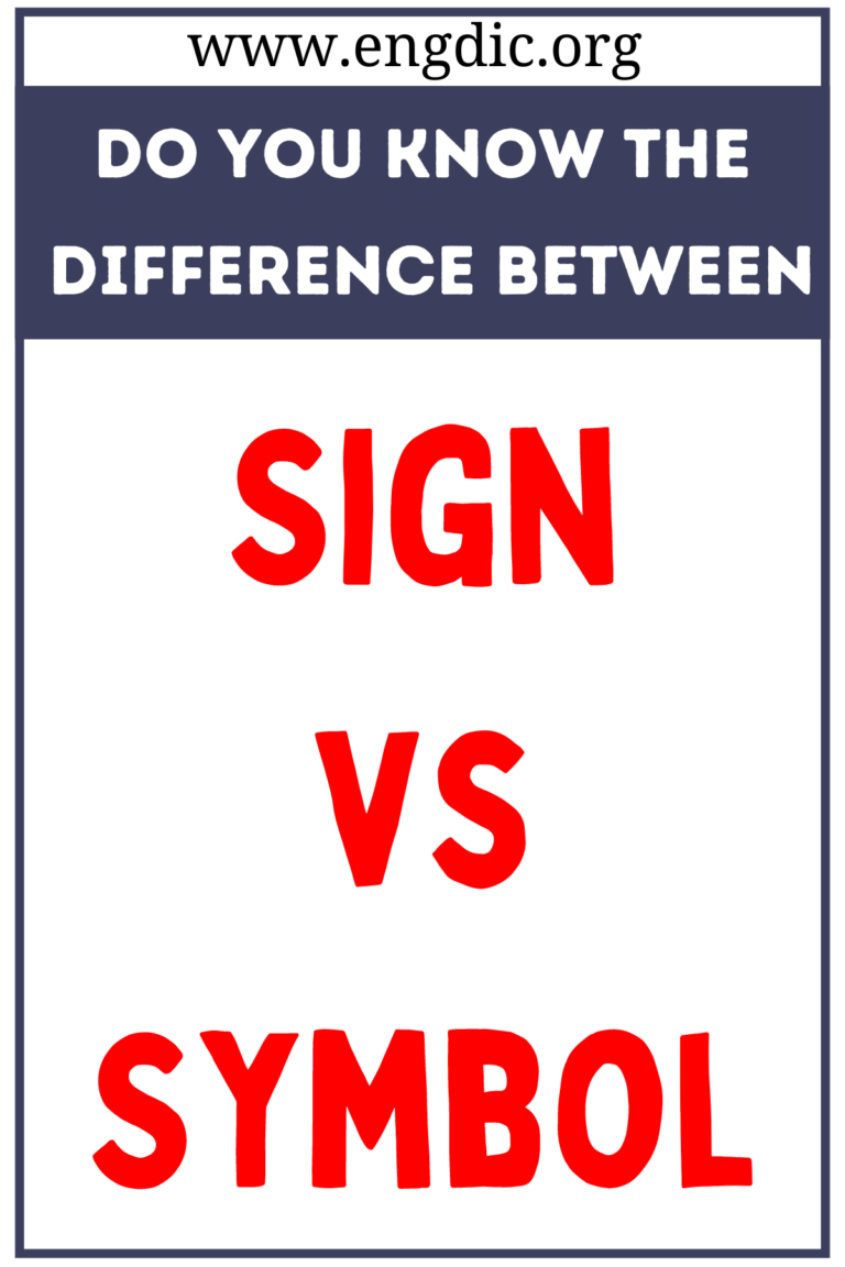 Sign vs Symbol (What's the Difference?) - EngDic