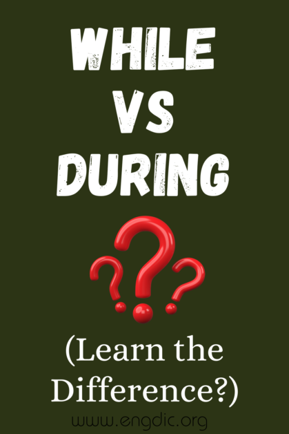 While vs During (What's the Difference?) - EngDic